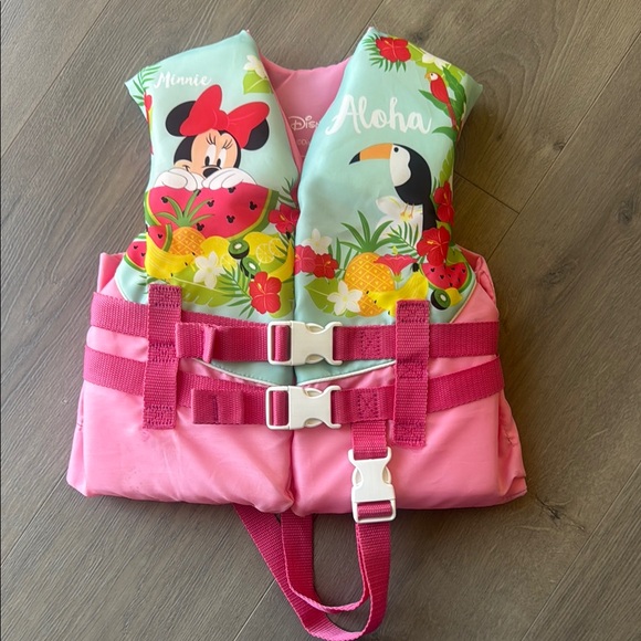 Disney | Swim | Disney Minnie Mouse Tropical Pink Life Vest | Poshmark